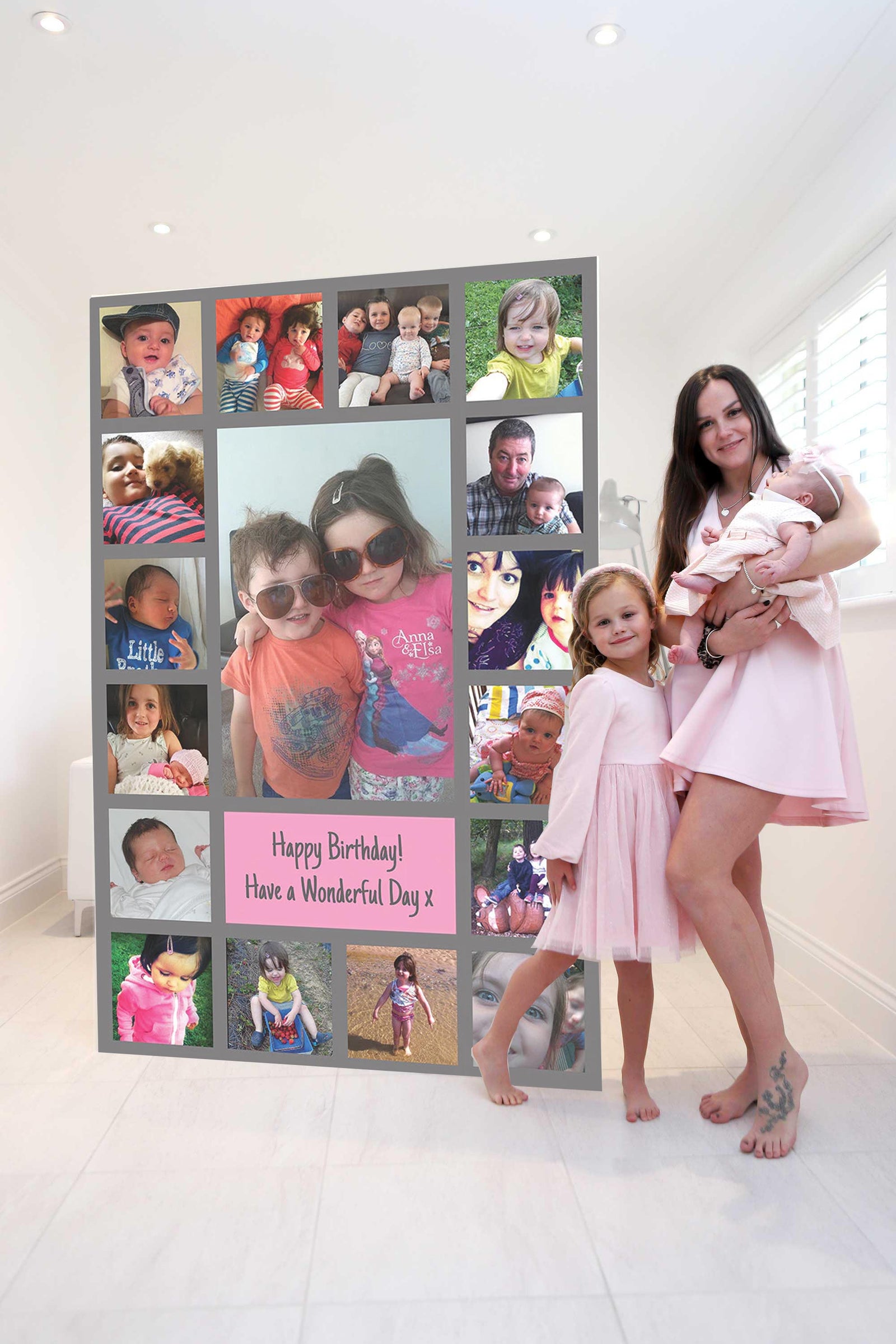 17 Photo Collage Giant Birthday Card – Photo Cutouts UK