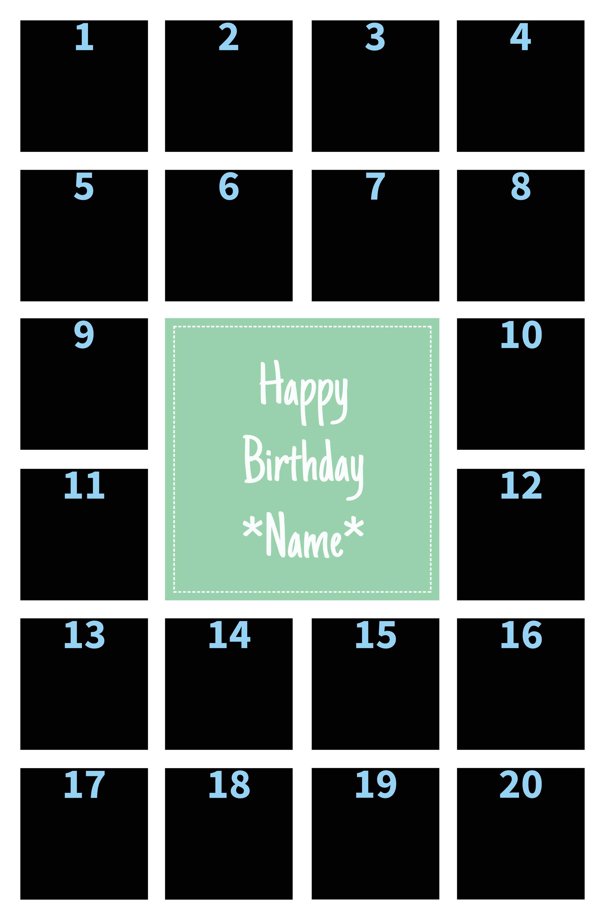 20 Photo Collage Giant Card – Photo Cutouts UK